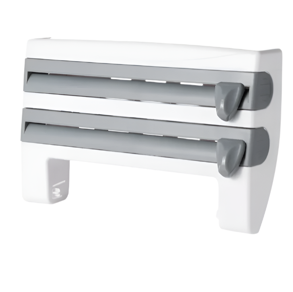 Wall Mounted Triple Paper Dispenser for Foil, Cling Wrap & Paper Roll